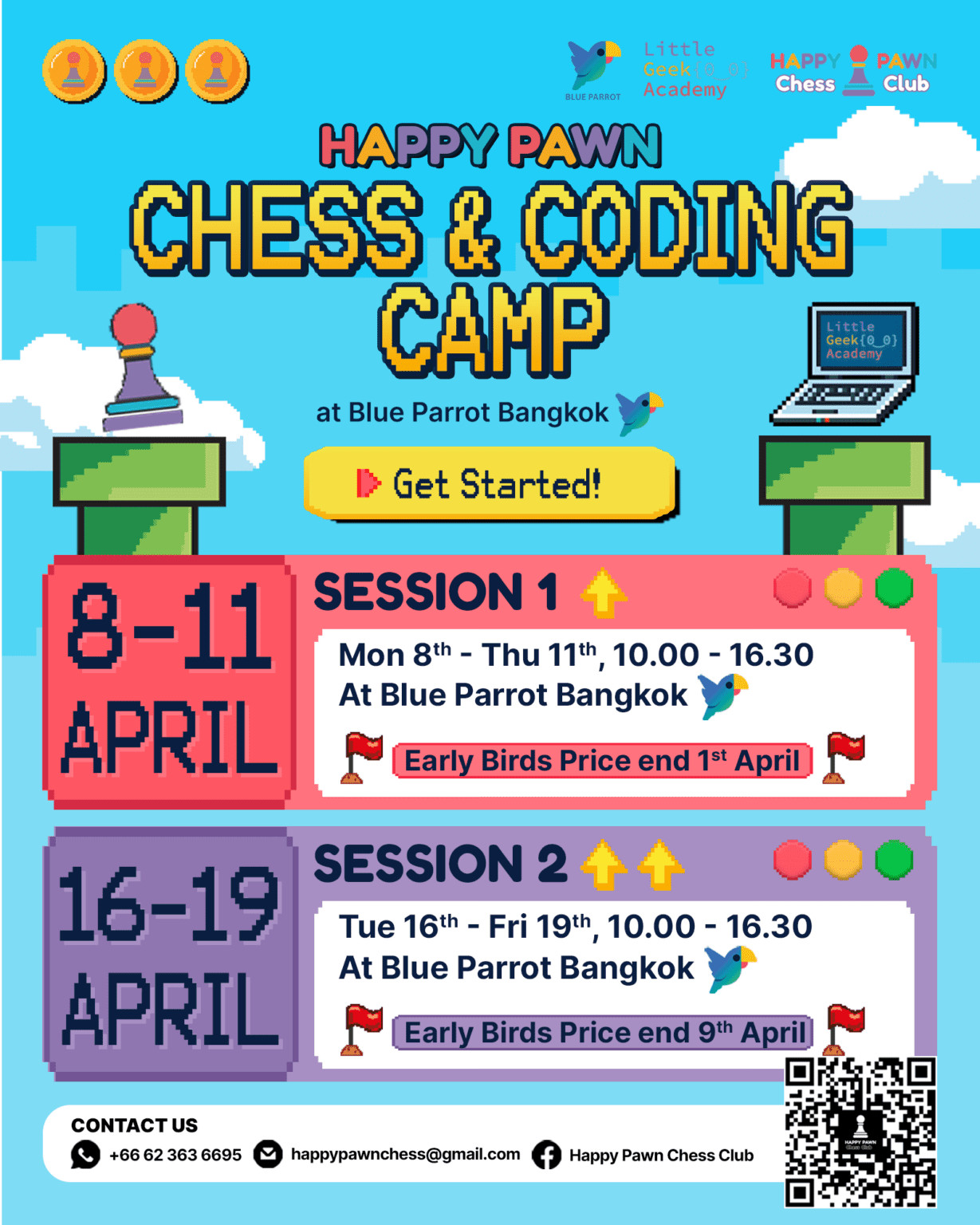 Chess and Coding Camp: Apr Session 1 – Happy Pawn Chess club in Bangkok